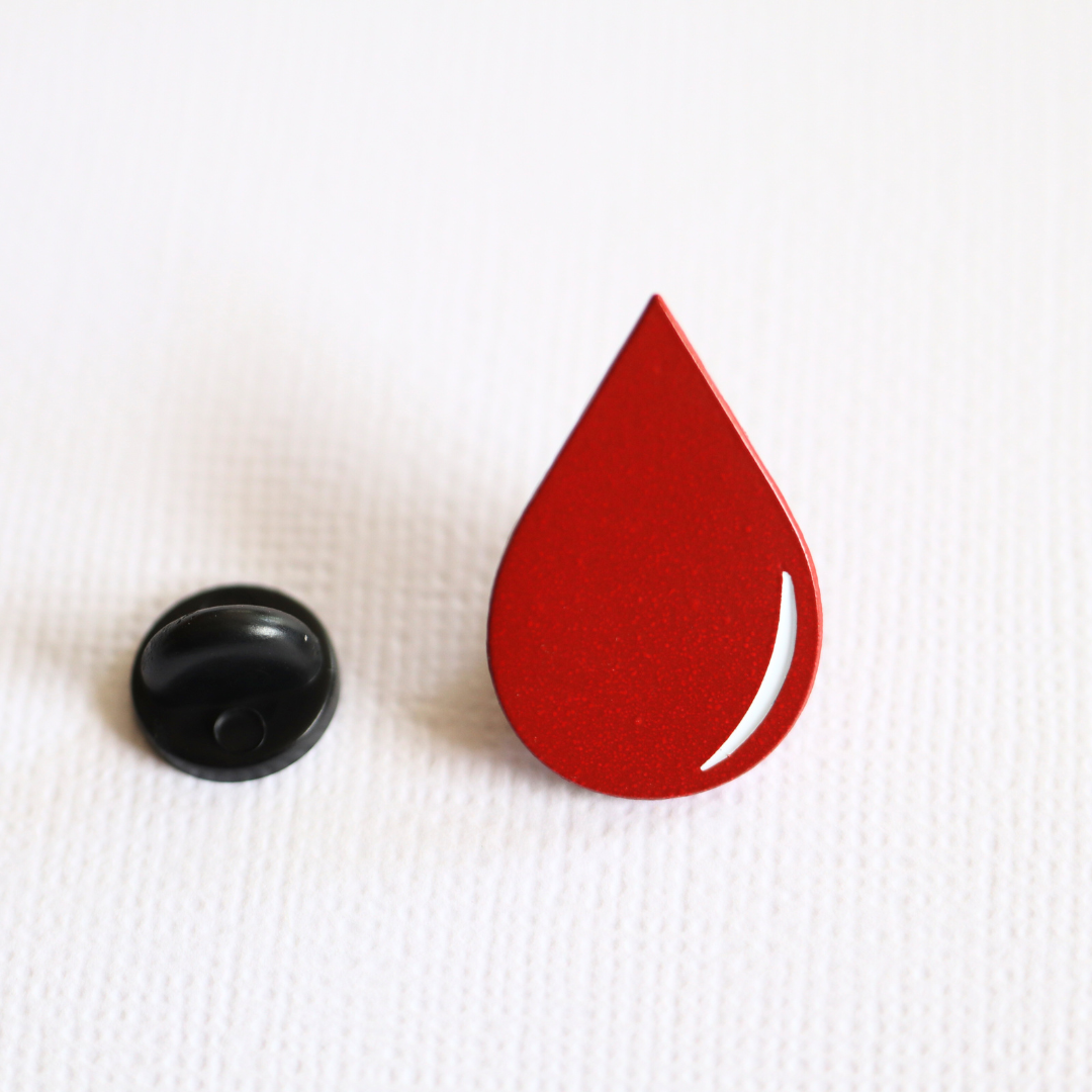 Little Drop of Kindness – Blood Drop Enamel Pin | Dream Maker Pins
