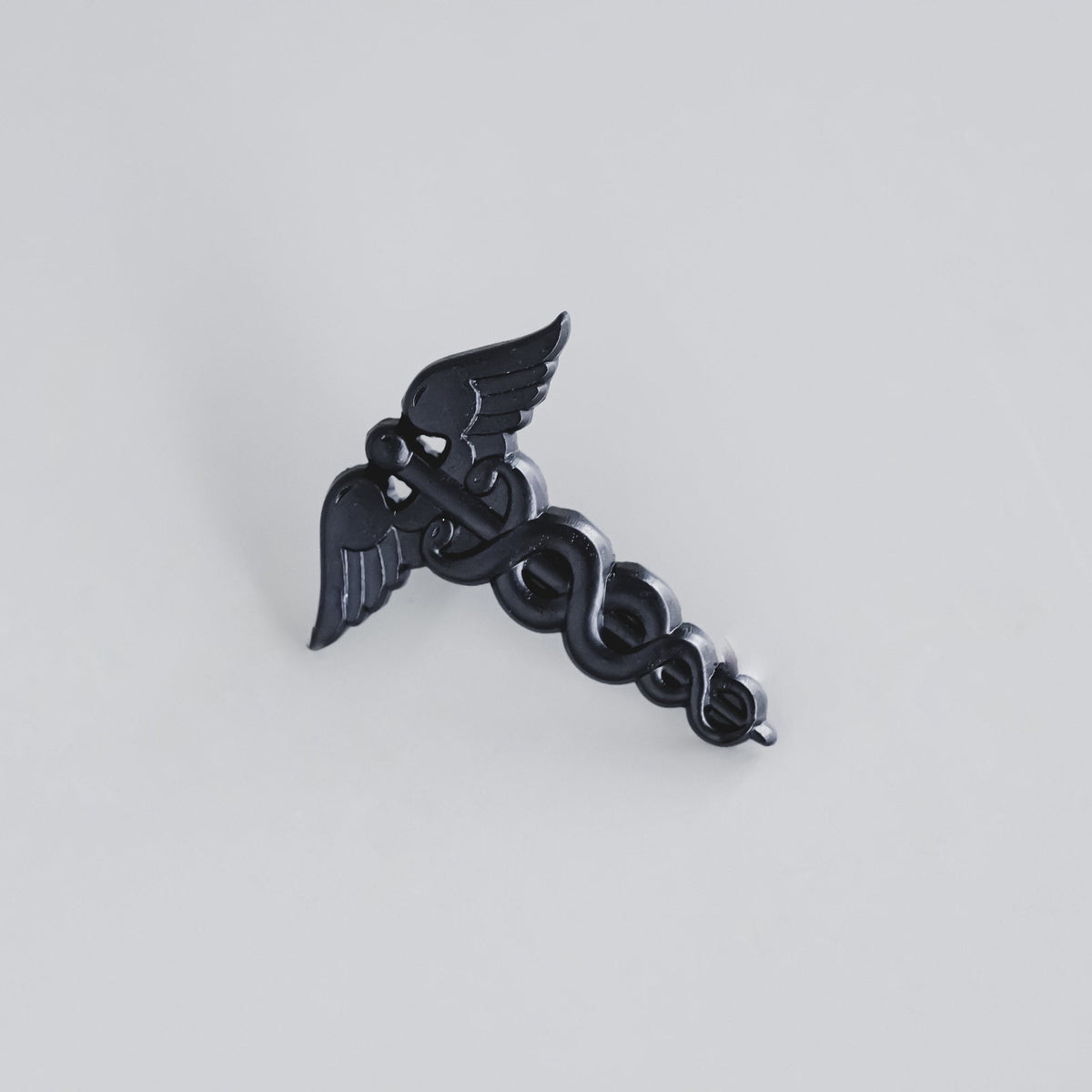 Black Caduceus Enamel Pin | Dream Maker Pins