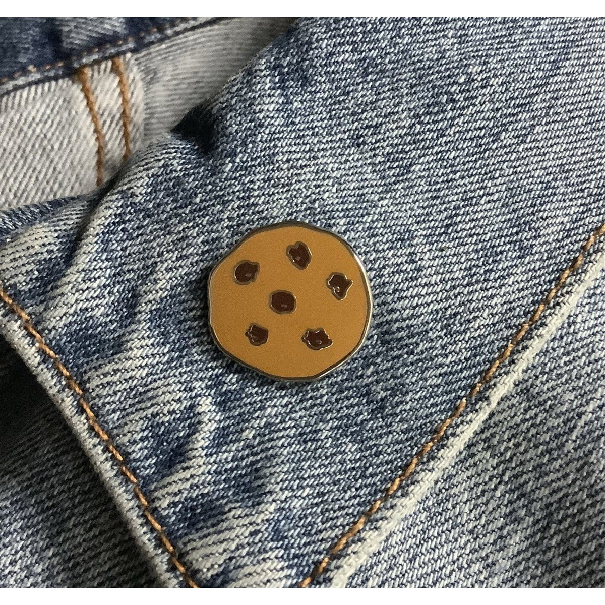 Chocolate Chip Cookie Pin – Hard Enamel Lapel Pin, 3/4 Inch Cute Food ...