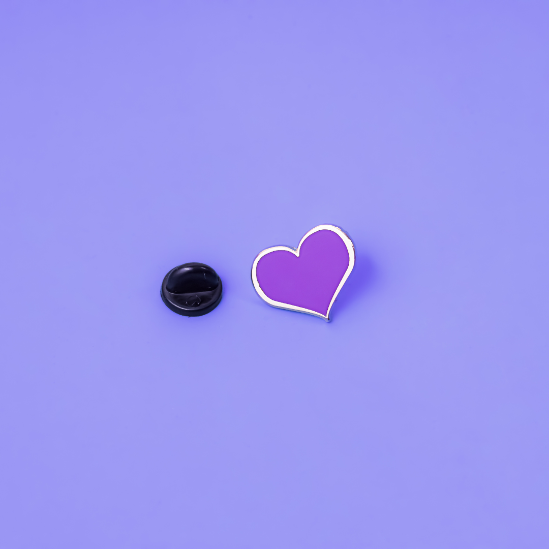 Show Your Royalty with a Purple Heart Enamel Pin