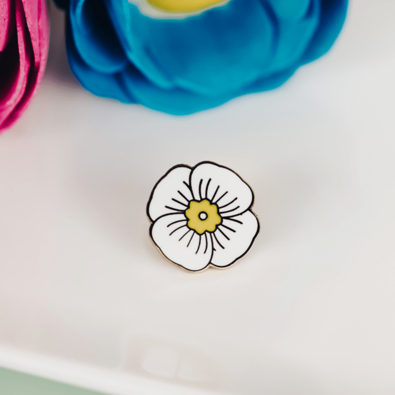 White Poppy Enamel Pin – Symbol of Peace & Remembrance