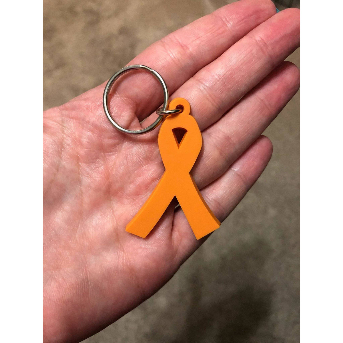 Orange Awareness Ribbon Keychain – PVC Rubber Support Symbol | Dream ...